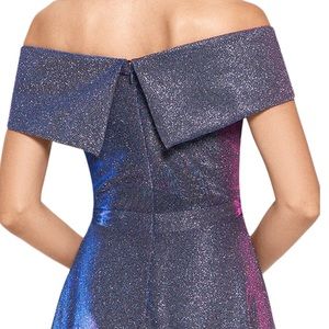 Xscape | Dresses | Xscape Off The Shoulder Shimmer Style Dress | Poshmark